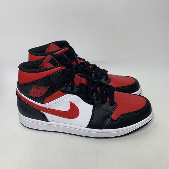Jordan | Shoes | Nike Air Jordan Mid Mens 15 Bred Toe Red Black White ...
